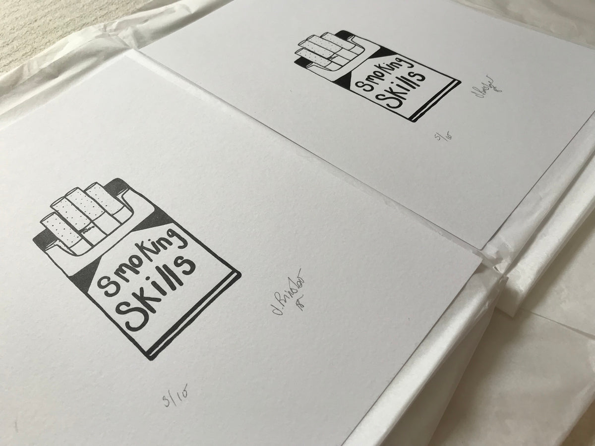 Smoking Skills A4 Screen Print